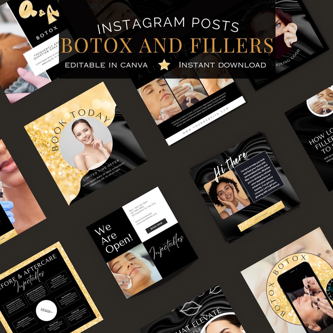 70 Botox and Fillers Instagram Posts | Medspa Canva Templates | Nurse ...