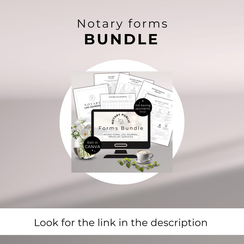 Notary Invoice Template, Editable Canva Invoice, Mobile Notary Billing ...