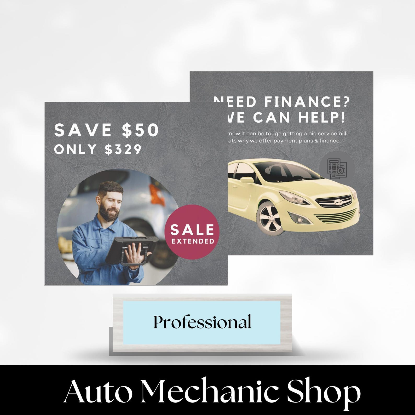 Auto Mechanic Social Media Posts, Instagram Car Garage Service ...