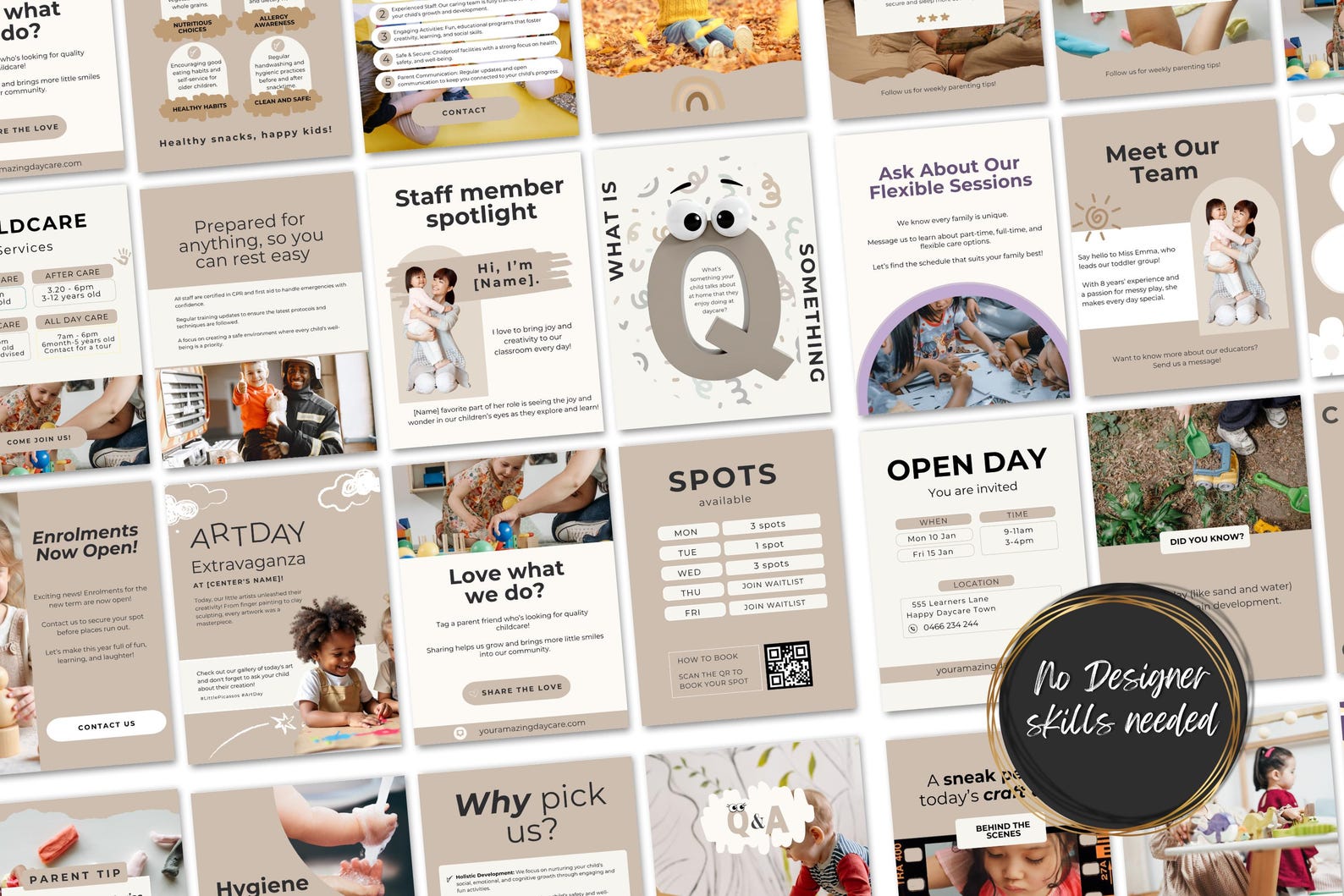 Childcare 2025 Instagram Posts, Social Media Posts for Daycare, Canva ...