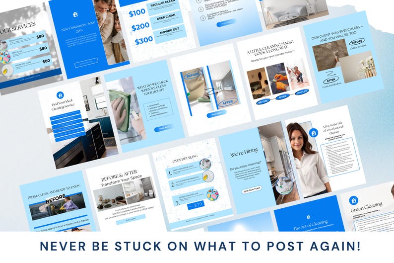 House Cleaning Instagram Canva Templates, Cleaner 2025 Instagram Posts ...