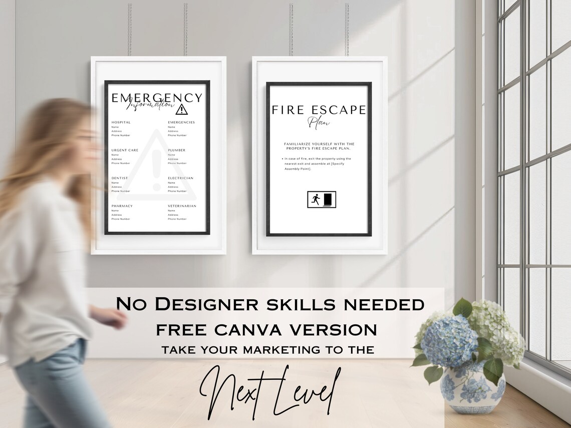 Air BNB Signs Bundle, Simple Signs, WIFI Password, Host Welcome, Check ...