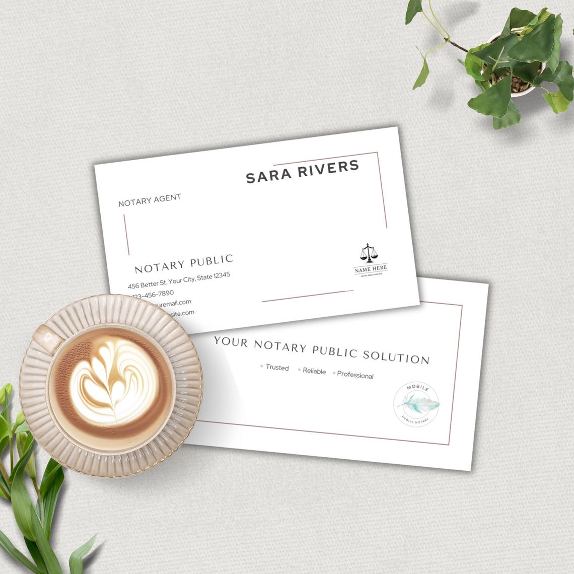 Notary Public Logos, Canva Template, Notary Services, Mobile Notary ...