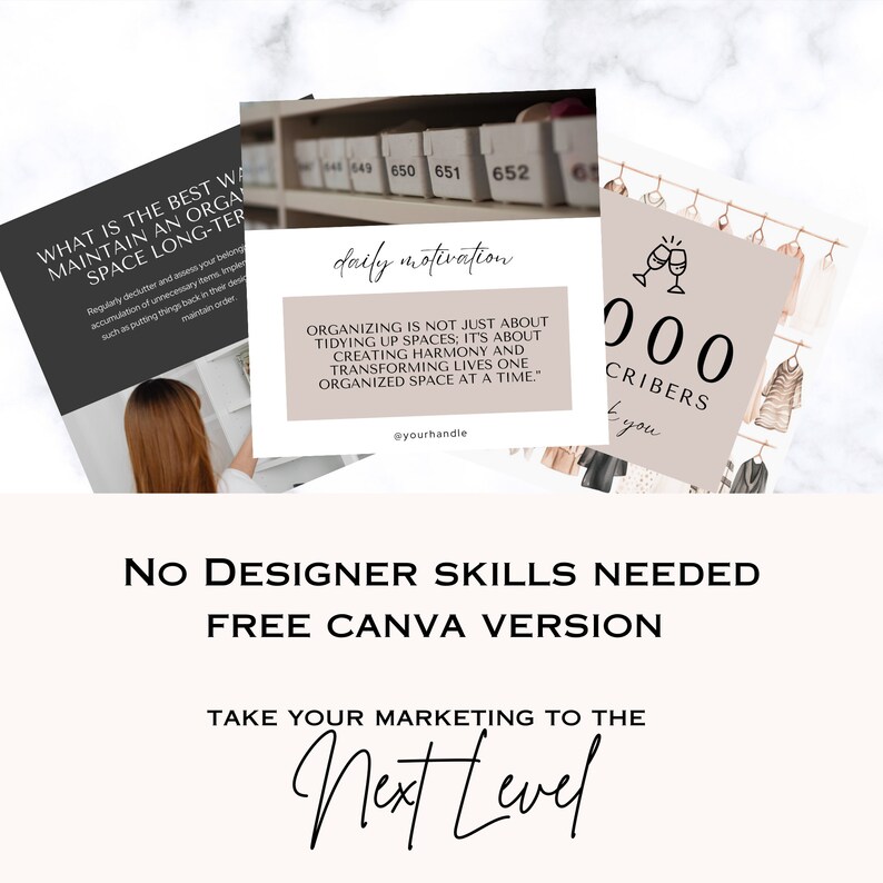 Professional Organizer Social Media Posts, Canva Templates ...