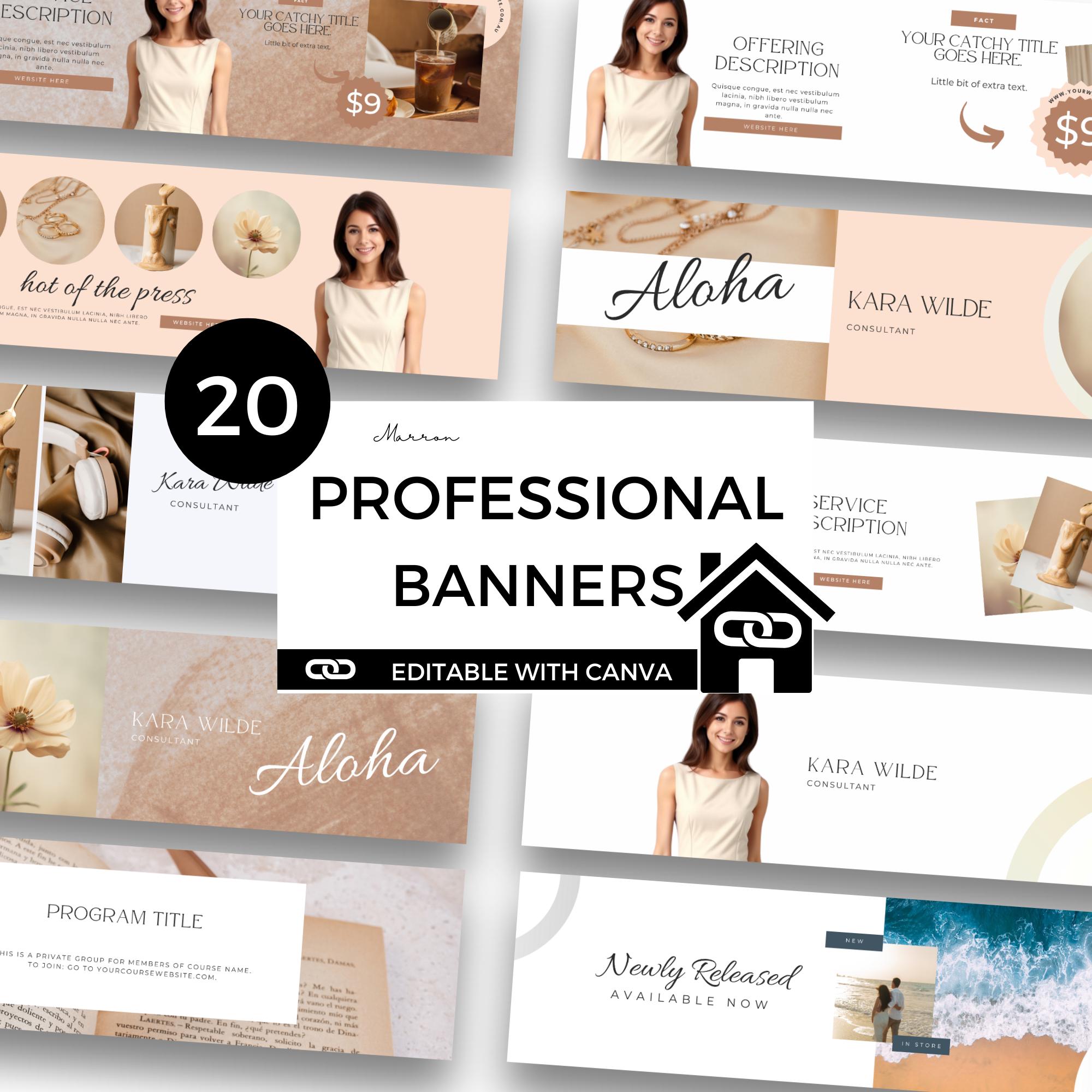 Professional Banners, Professional Platforms Template, Canva Template ...