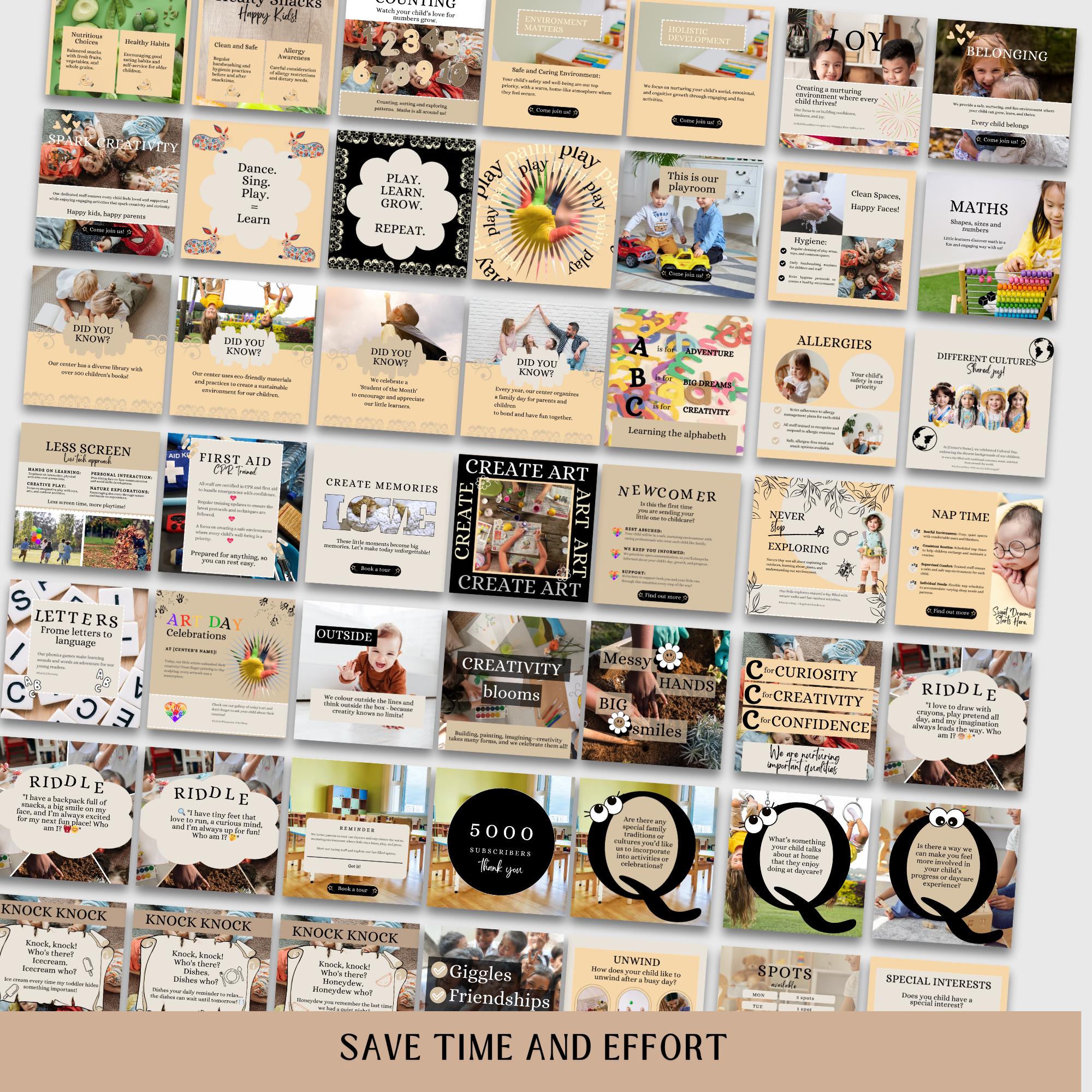 Childcare Social Media Posts, Early Learning Center Posts, Instagram ...