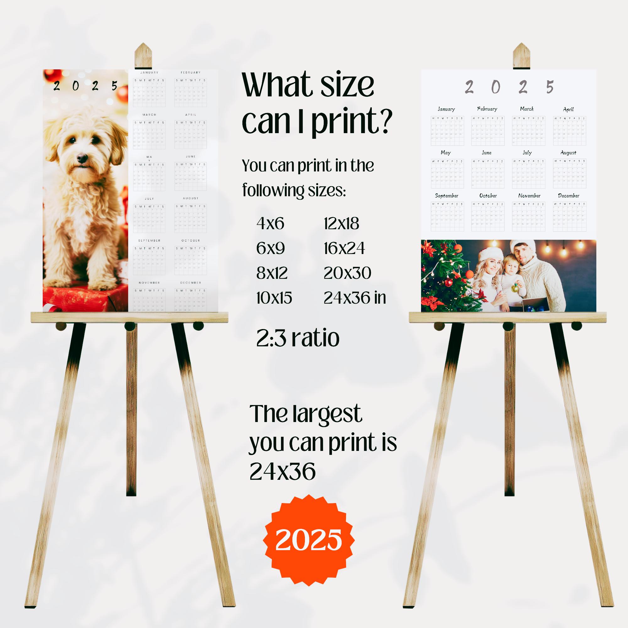 Custom Photo Calendar 2025, Yearly Wall Calendar, Family Photo Calendar ...