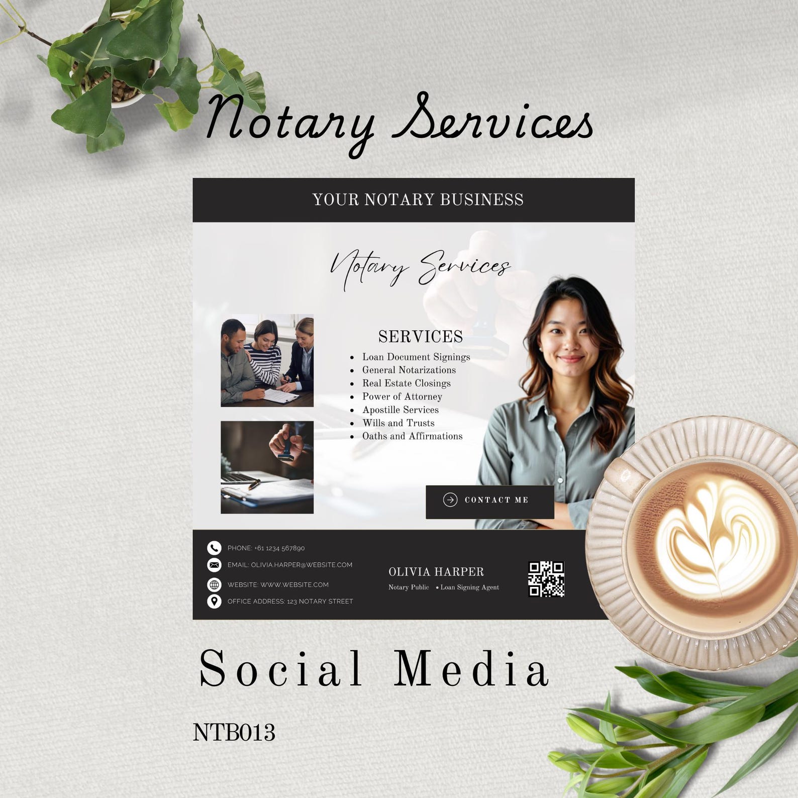 Notary Public Social Media Flyer, Instagram Posts, Notary Marketing ...
