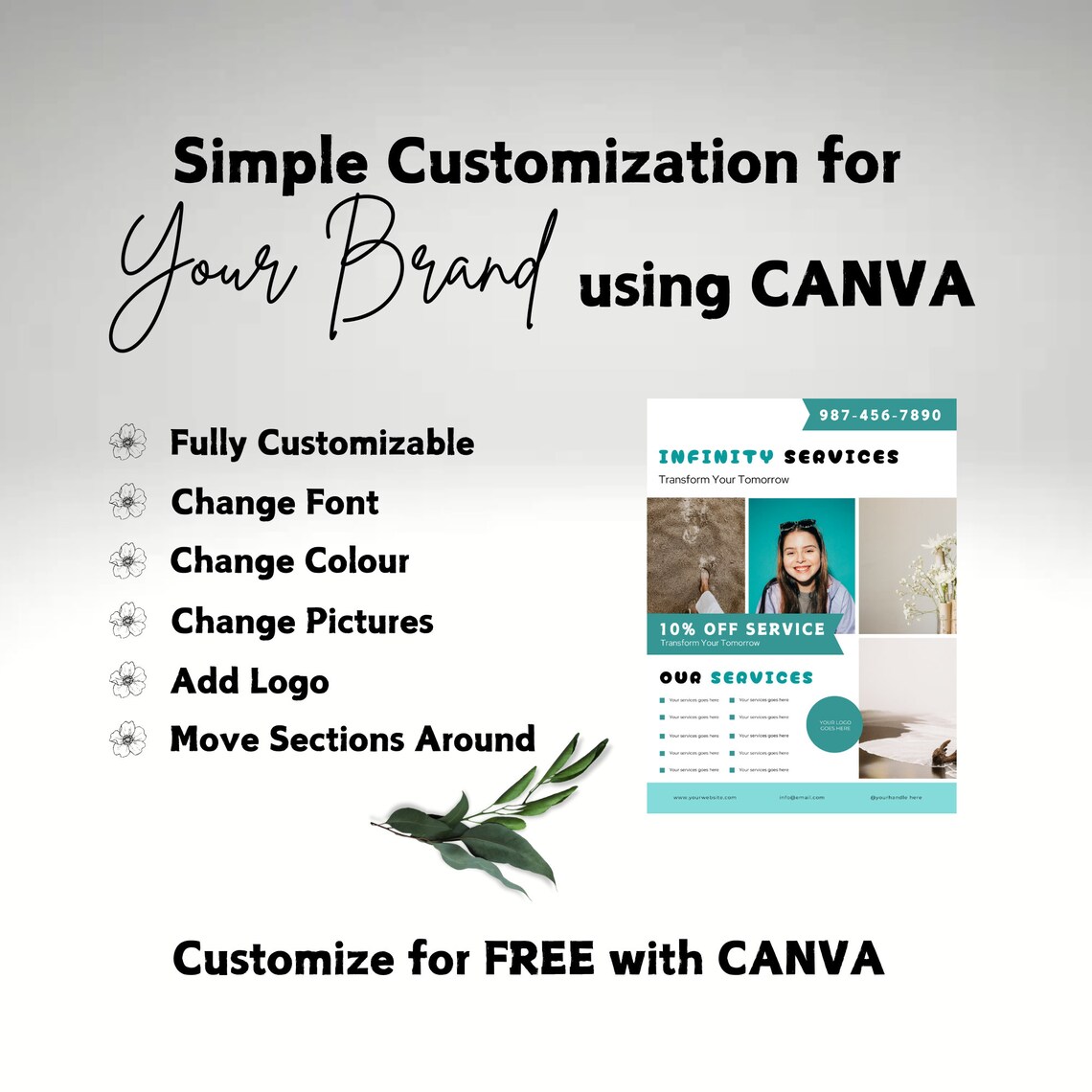 Business Flyers Canva Templates, Small Business Template, Marketing ...