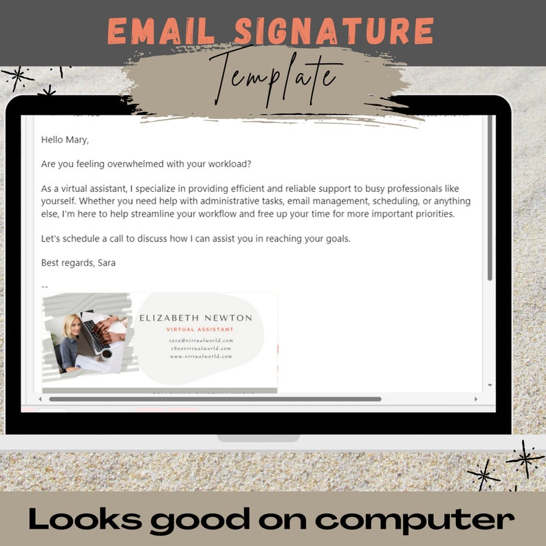 Virtual Assistant Email Signature, Email Signature, Gmail Signature ...