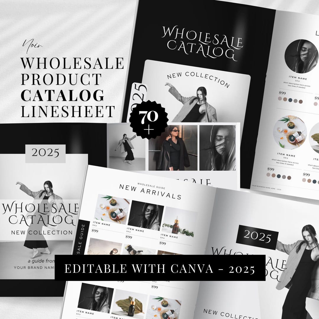 Product Catalog, Wholesale Catalogue, Linesheet, Canva Template ...