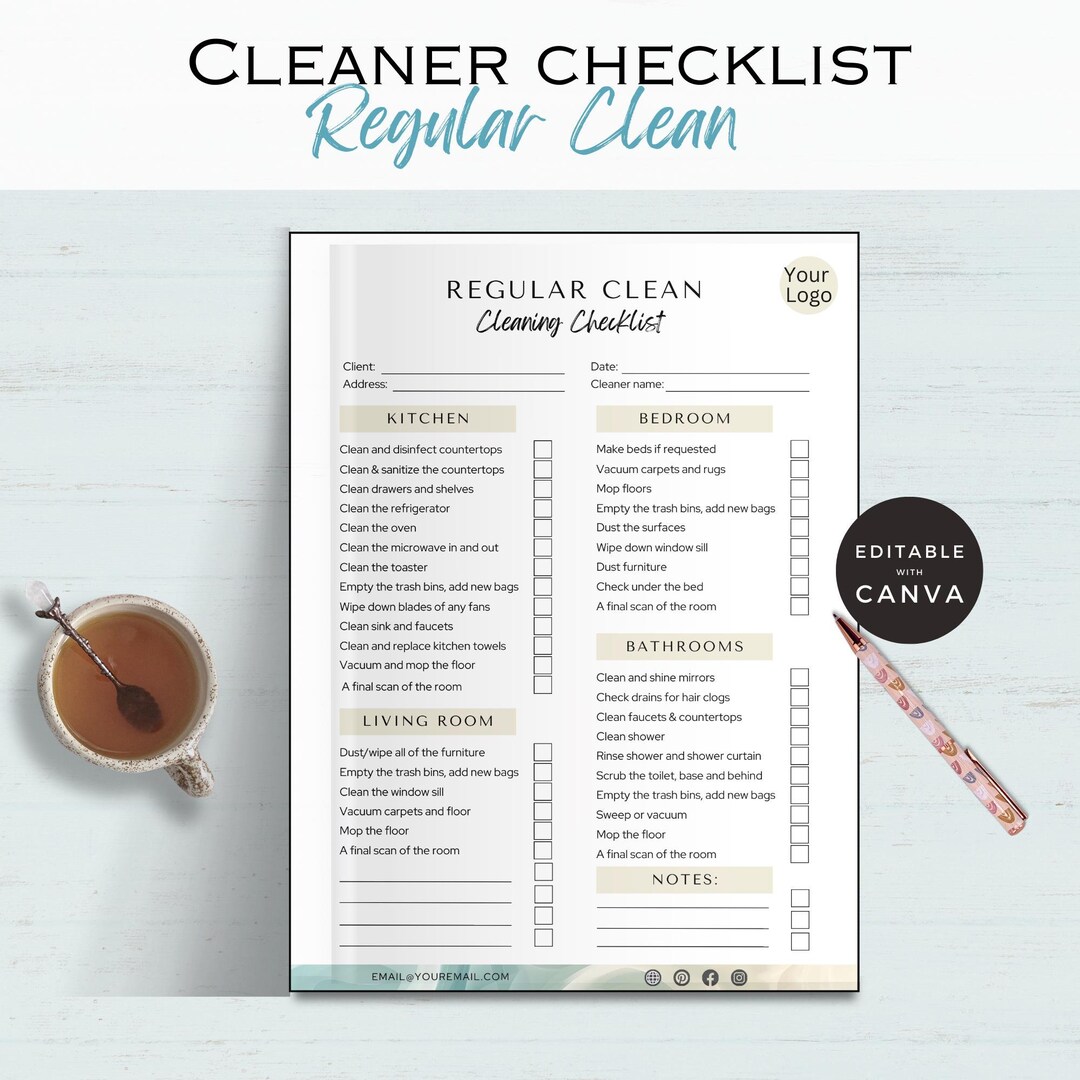 General Cleaning Checklist | Professional Cleaning List | to Do List ...