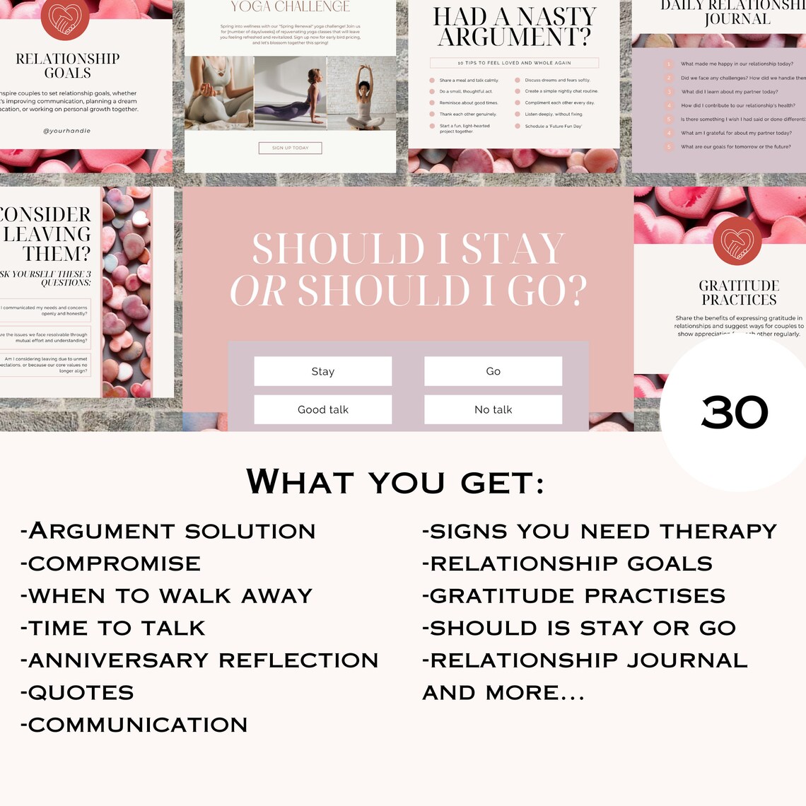 Relationships Social Media Posts INSTANT DOWNLOAD Therapist Post ...