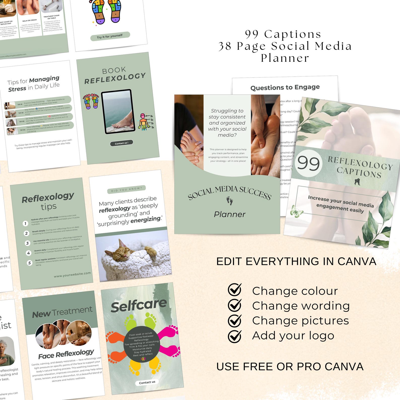 Reflexologist Getting Started Bundle, Reflexology Business Branding ...