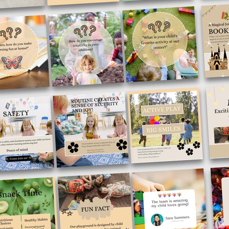 Childcare Social Media Posts, Early Learning Center Posts, Instagram ...