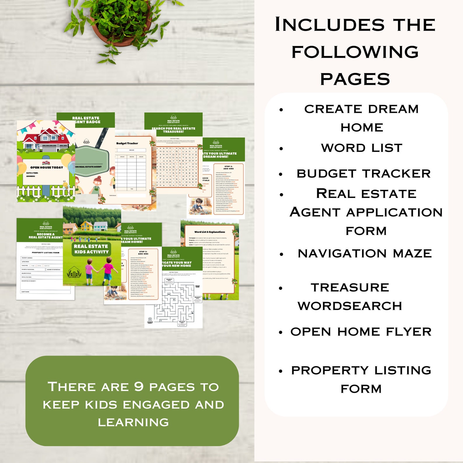 Real Estate Kids Activity Book Budgeting for Kids Pretend to Be an ...