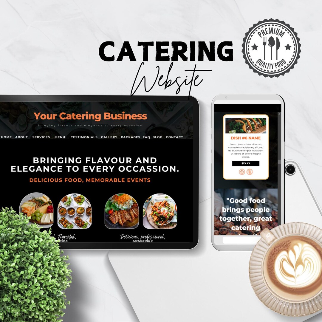 Catering Canva Website Template, Catering Landing Page, Event Catering ...