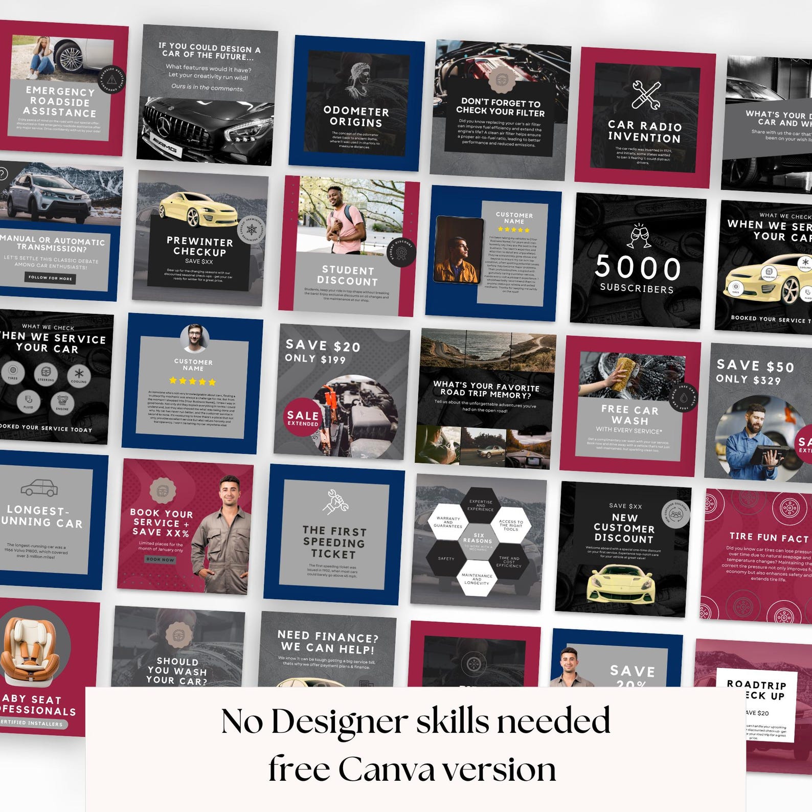 Auto Mechanic Social Media Posts, Instagram Car Garage Service ...