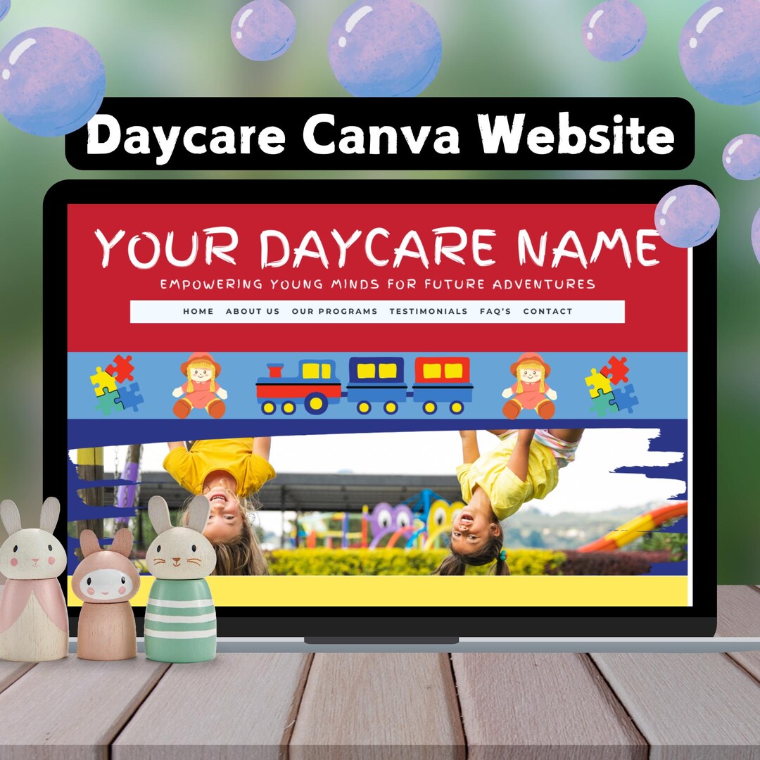 Daycare Canva Website Template | Kindergarten Website | Childcare ...