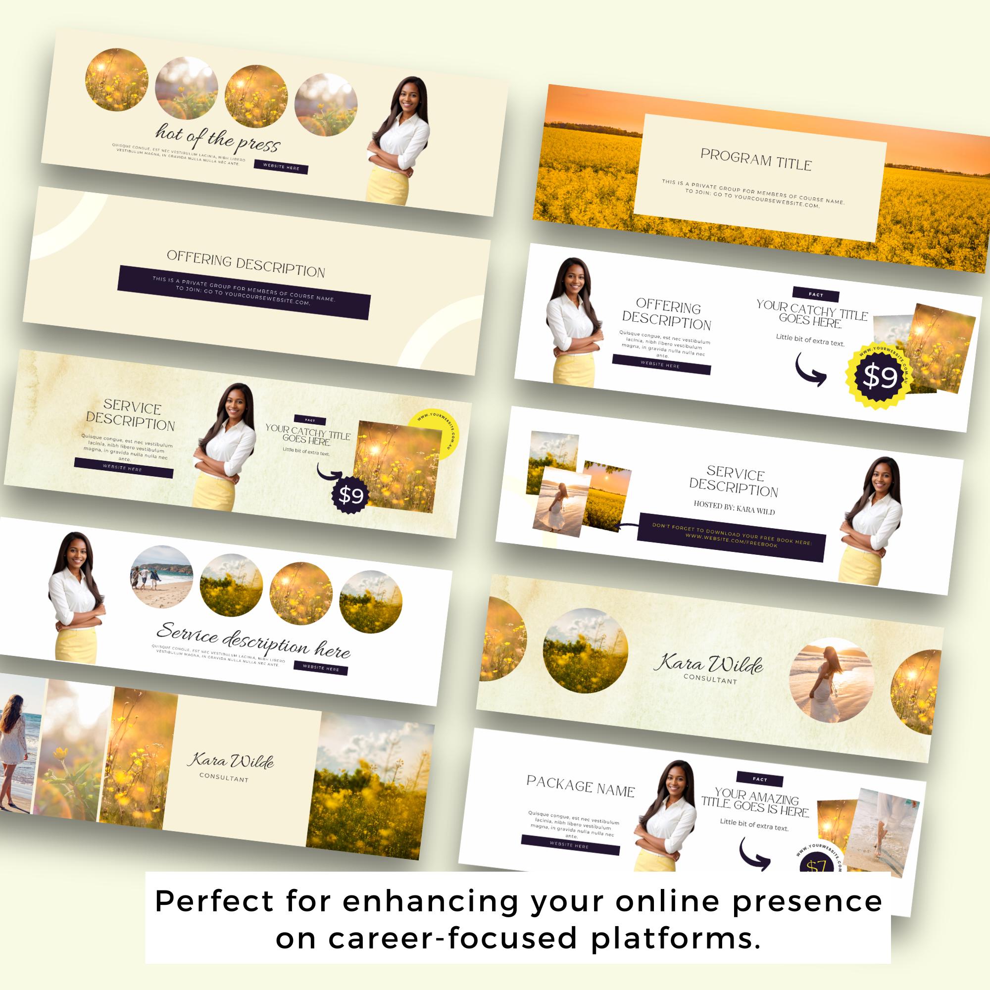 Professional Banners, Canva Banner Template, Professional Header ...