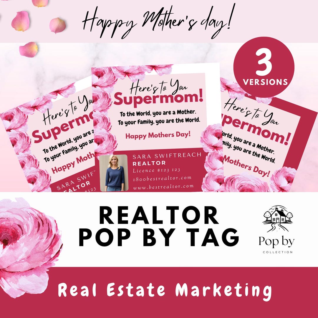 Real Estate Pop by Mothers Day Pop by INSTANT DOWNLOAD Happy Mothers ...
