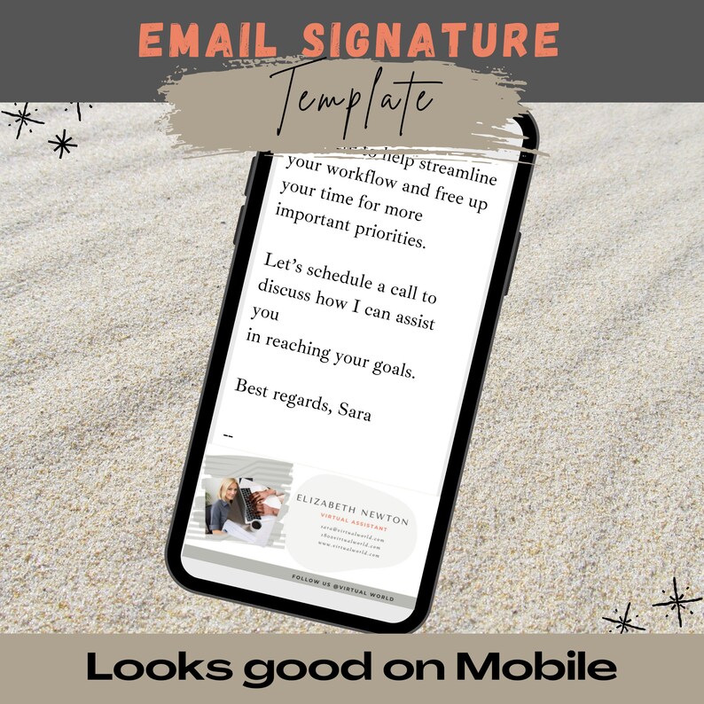 Virtual Assistant Email Signature, Email Signature, Gmail Signature ...