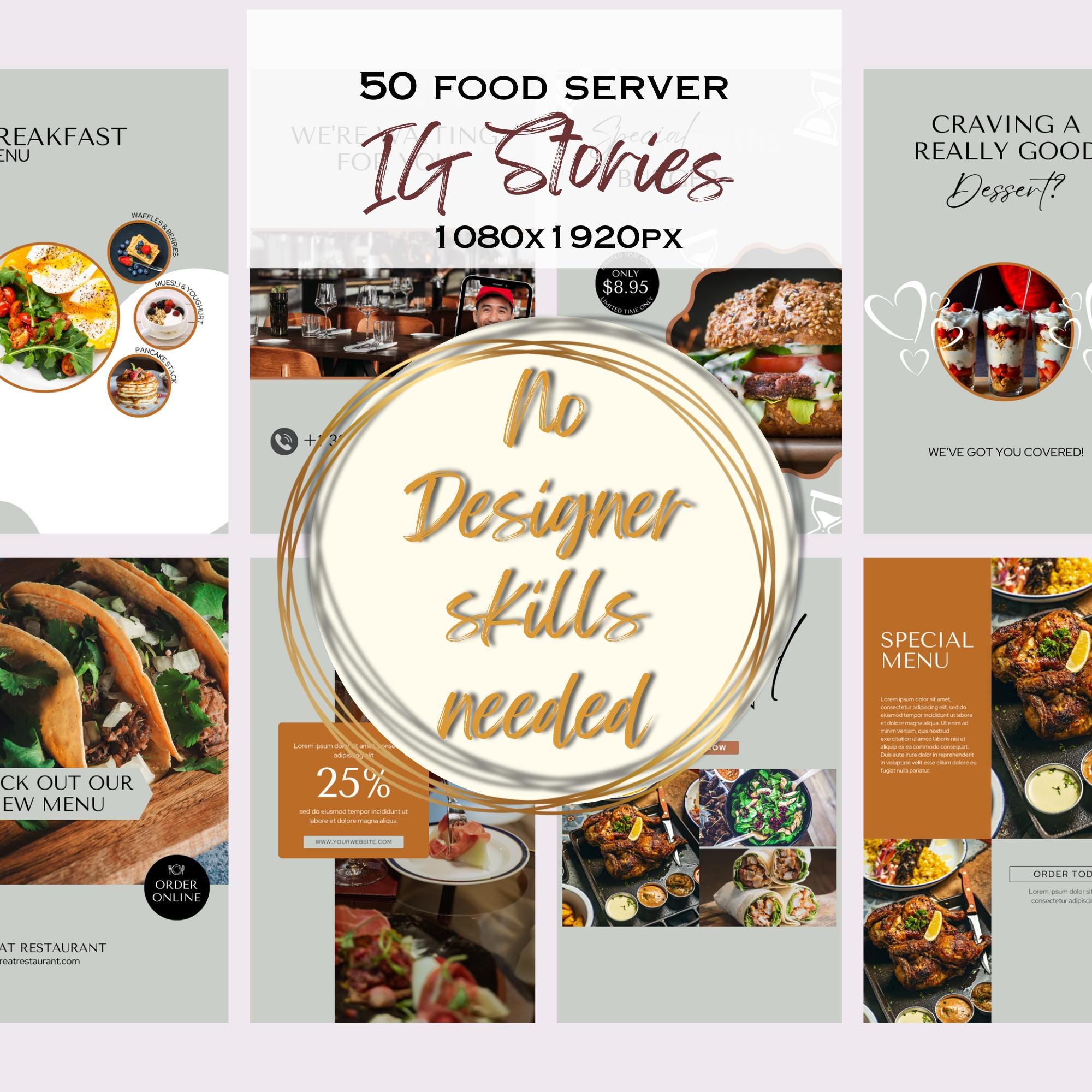 Food Services Social Media Canva Templates | Instagram Stories | IG ...