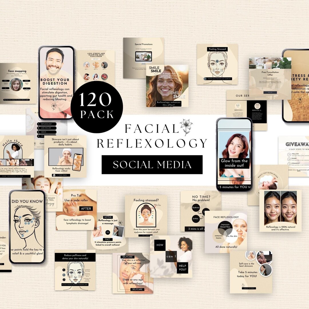 Facial Reflexology Social Media Posts, Holistic Wellness Instagram ...