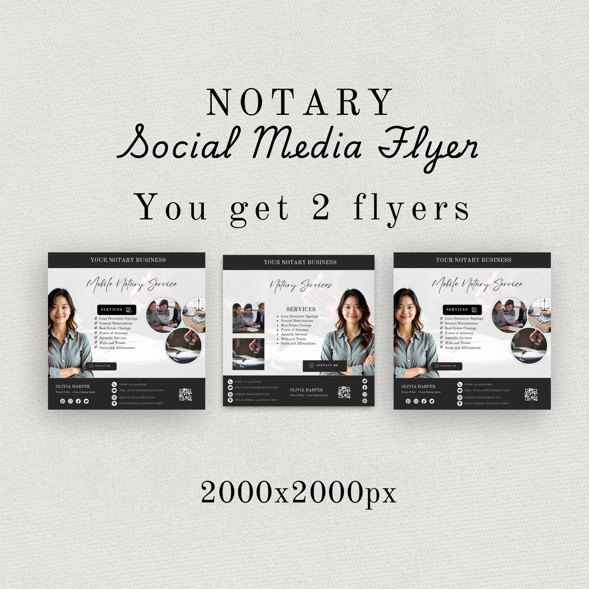 Notary Public Social Media Flyer, Instagram Posts, Notary Marketing ...