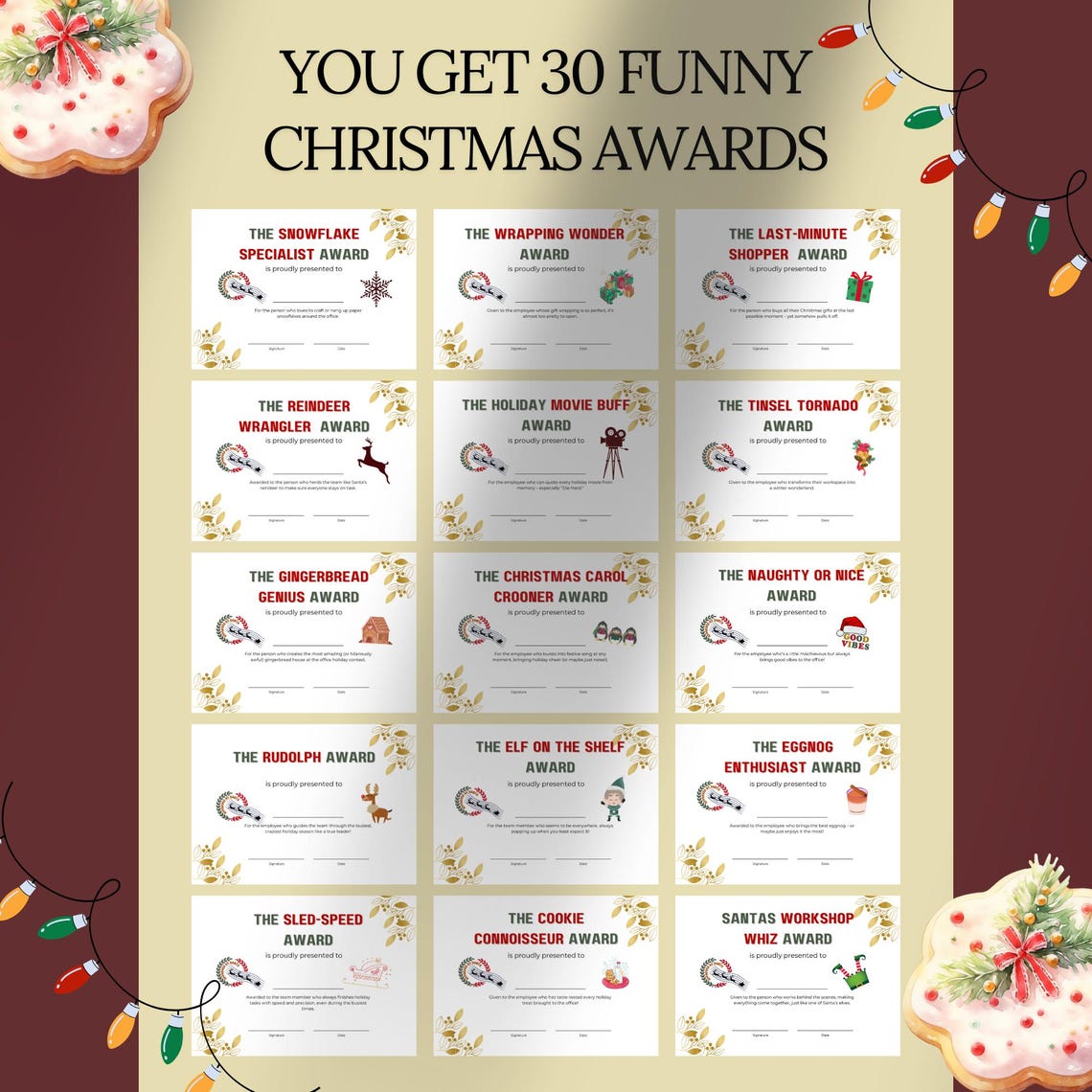 Funny Employee Christmas Awards, Employee Appreciation, Funny Work ...