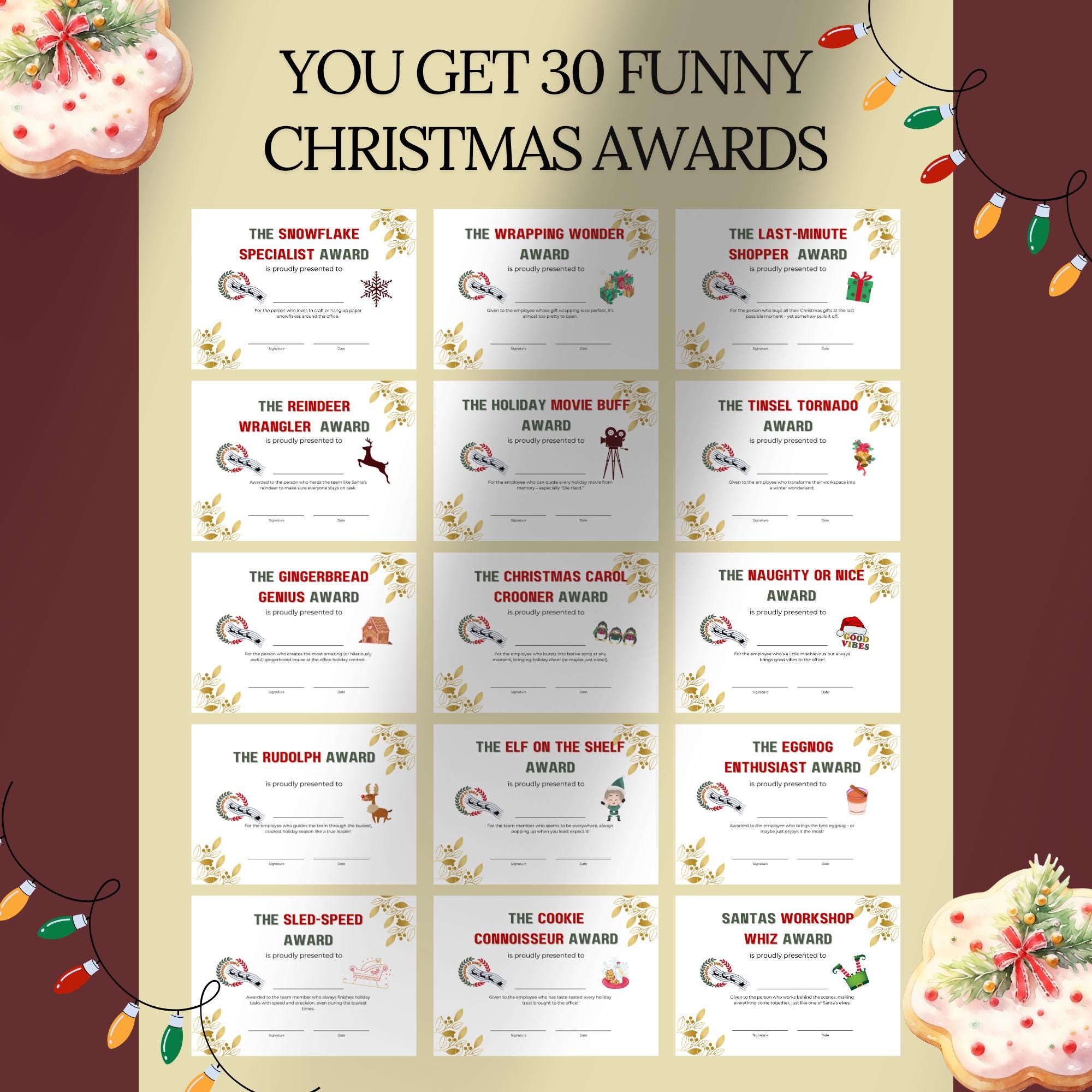 Funny Employee Christmas Awards, Employee Appreciation, Funny Work ...