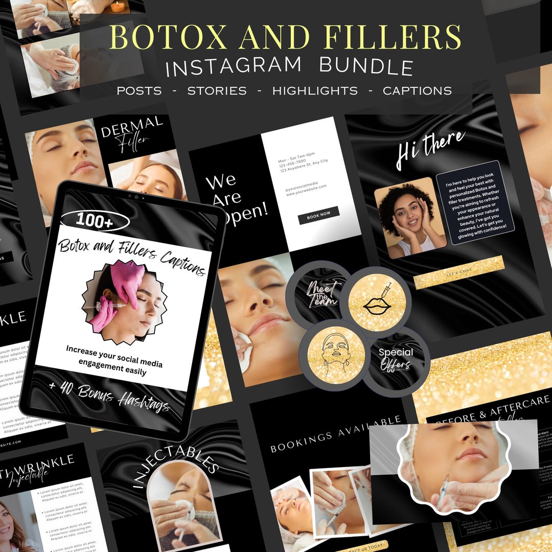 Botox and Filler Instagram Bundle | Instagram Stories | Insta Highlight ...