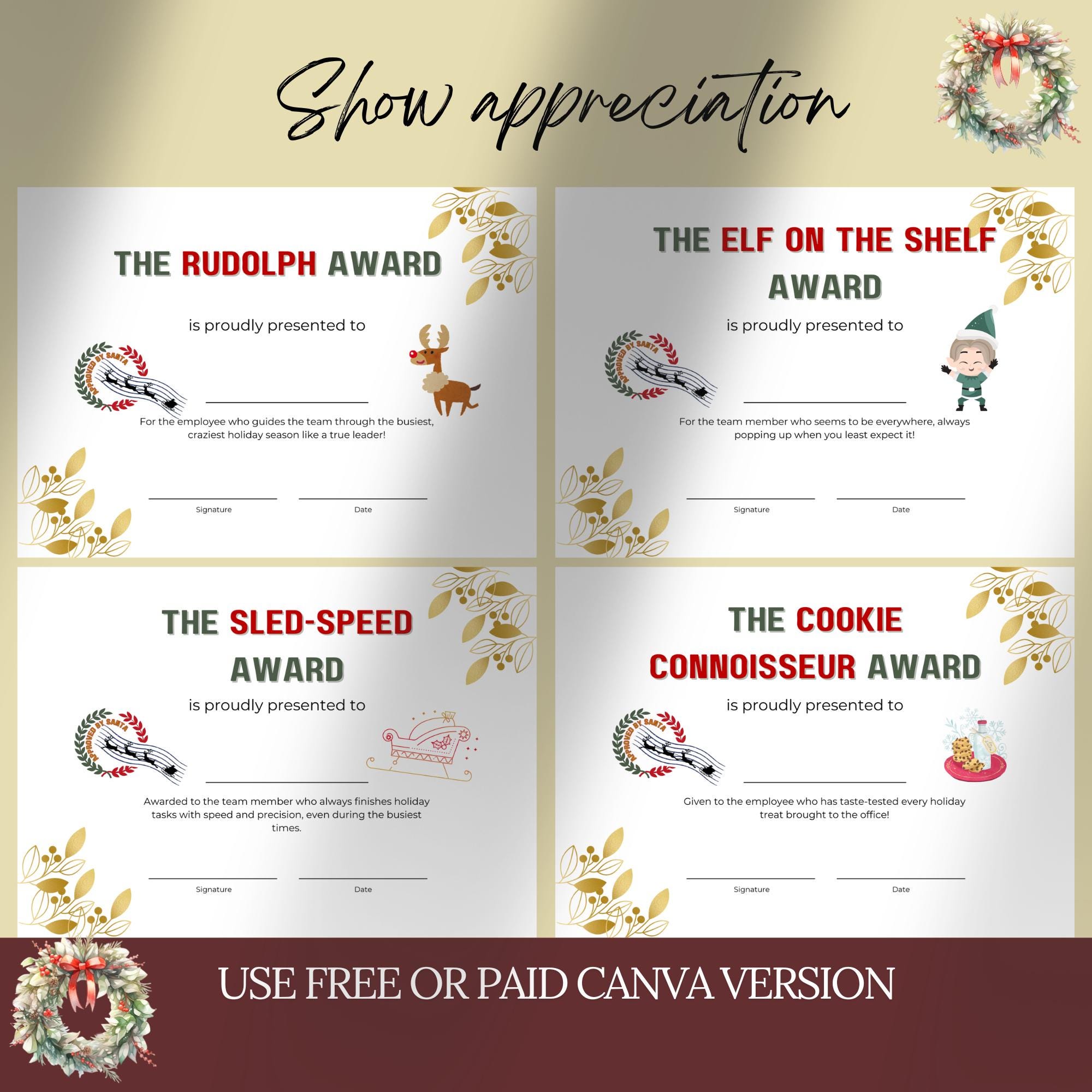 Funny Employee Christmas Awards, Employee Appreciation, Funny Work ...