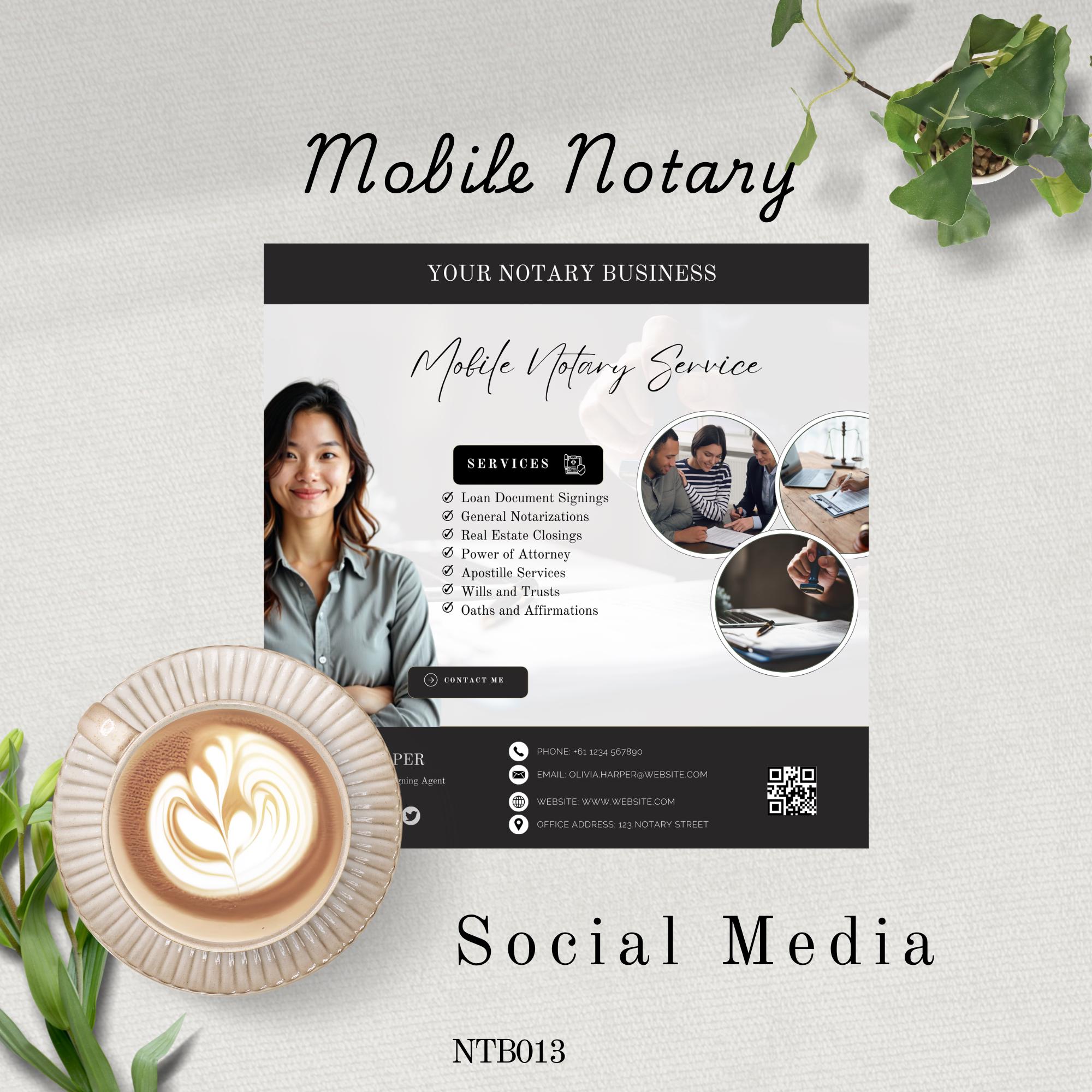 Notary Public Social Media Flyer, Instagram Posts, Notary Marketing ...