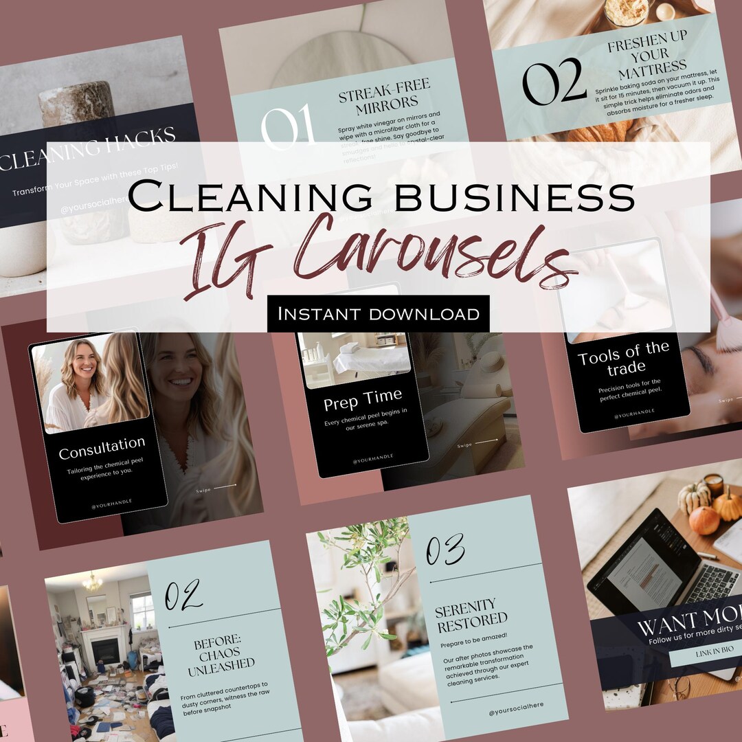 Cleaning Business Instagram Carousels | Professional Cleaner Social ...