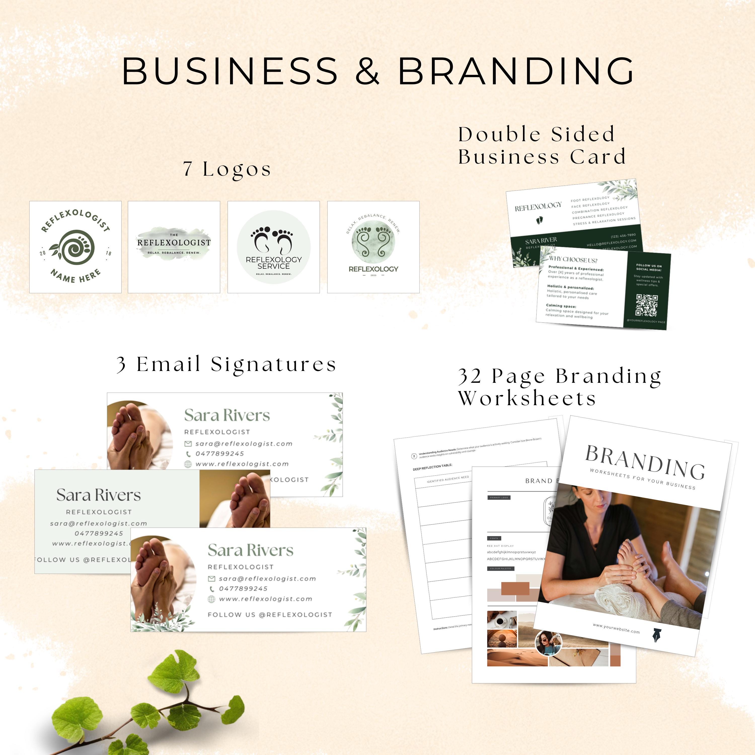 Reflexologist Getting Started Bundle, Reflexology Business Branding ...