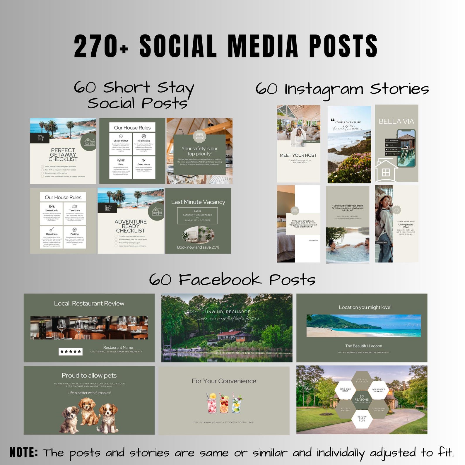 Airbnb Social Media Posts, Short Stay Instagram Posts, Facebook Posts ...
