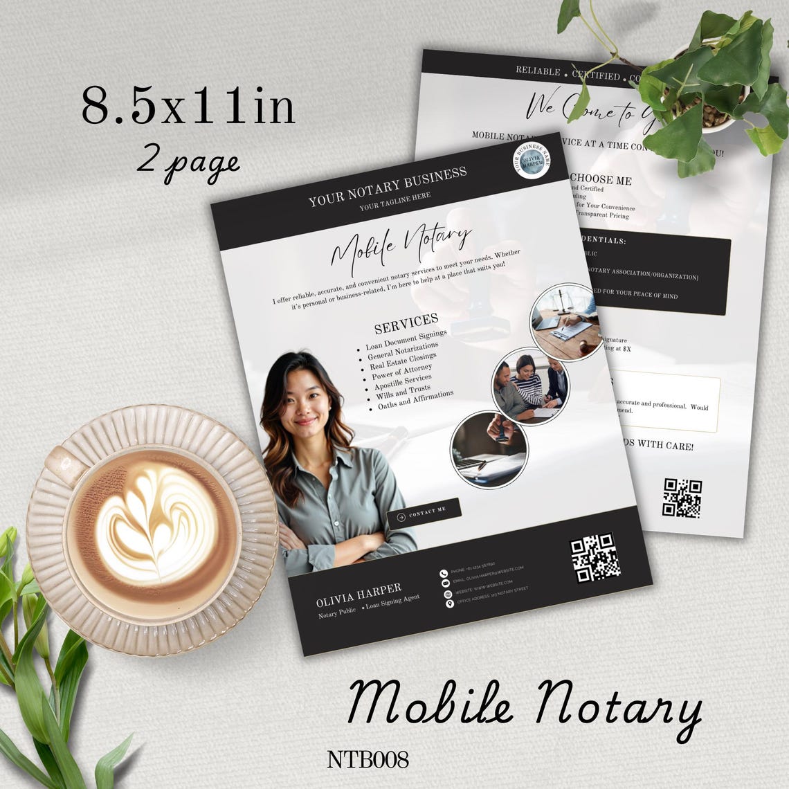 Mobile Notary Flyer, Canva Flyer Template, Business Leaflet, Signing ...