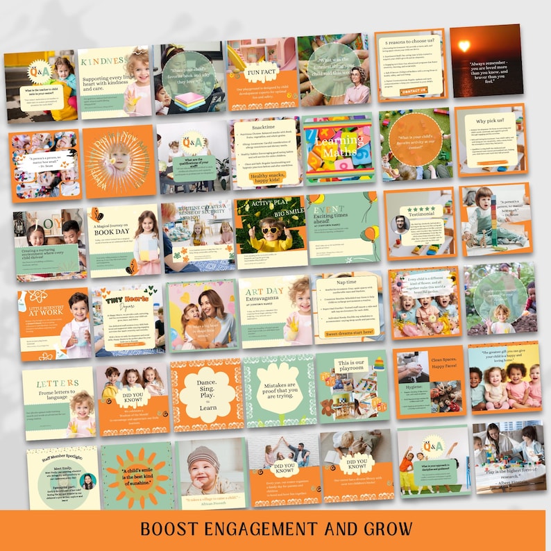 Social Media Posts for Daycare Business, Childcare Editable With Canva ...