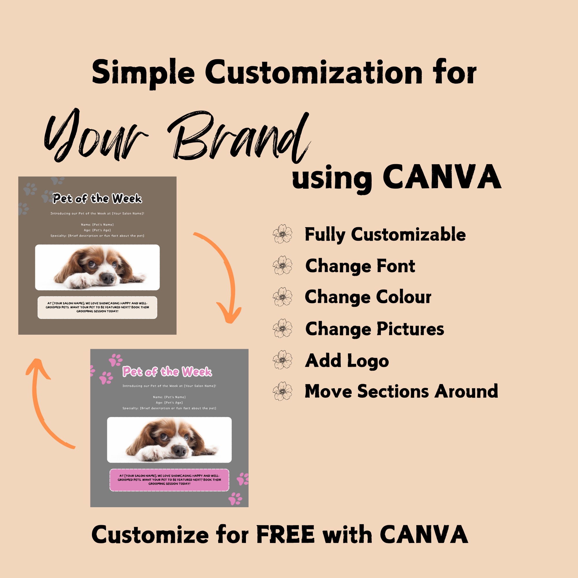 60 Pet Grooming Instagram Posts, Instagram Story Templates, Groomer ...