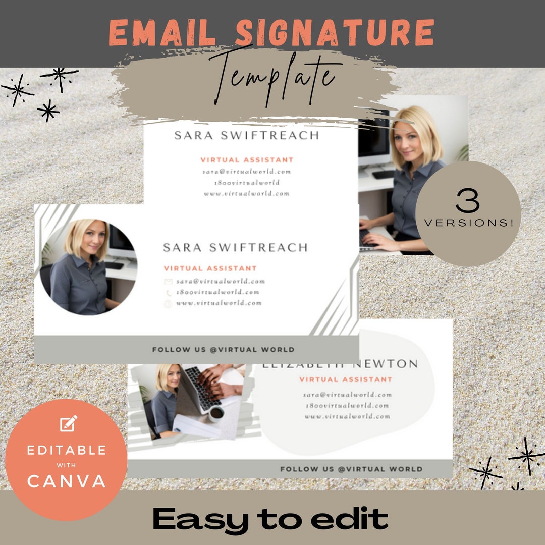 Virtual Assistant Email Signature, Email Signature, Gmail Signature ...
