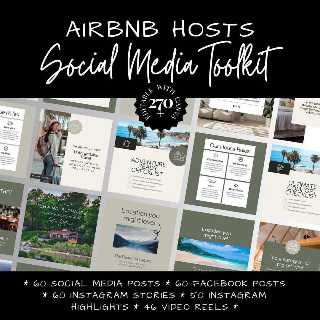 Airbnb Social Media Posts, Short Stay Instagram Posts, Facebook Posts ...