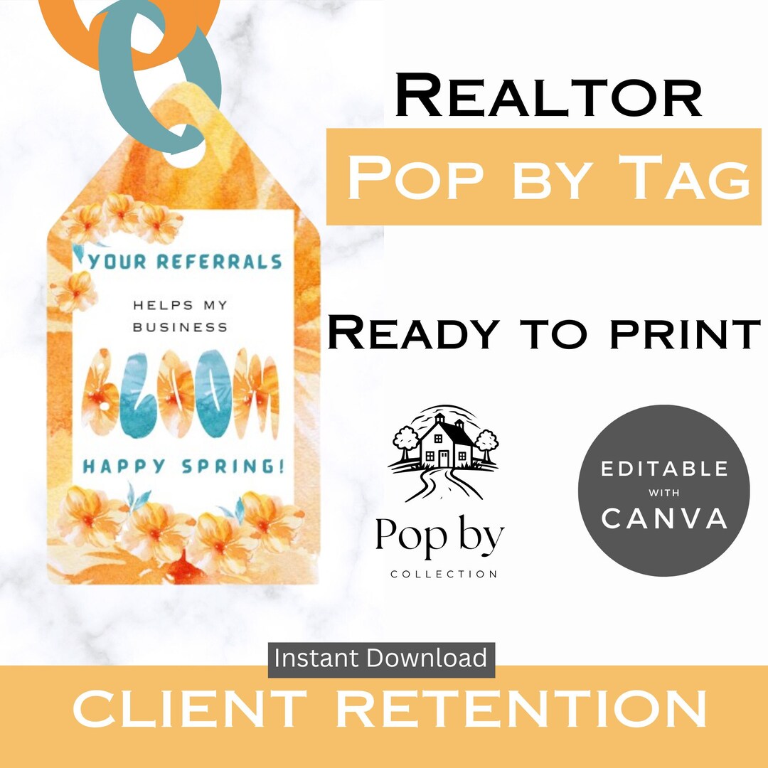 Realtor Spring Pop by Tag INSTANT DOWNLOAD Customizable in Canva ...
