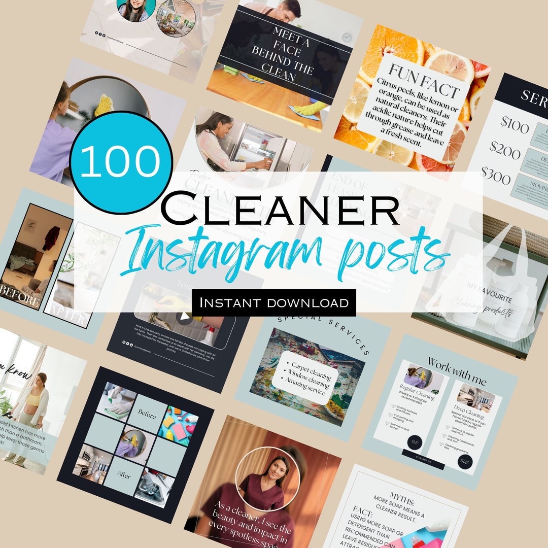 Residential Cleaning Social Media Posts | Cleaning Service Content ...