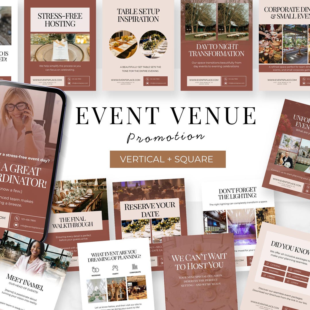 Event Venue Social Media, Venue Promotion Instagram Posts, Vertical ...