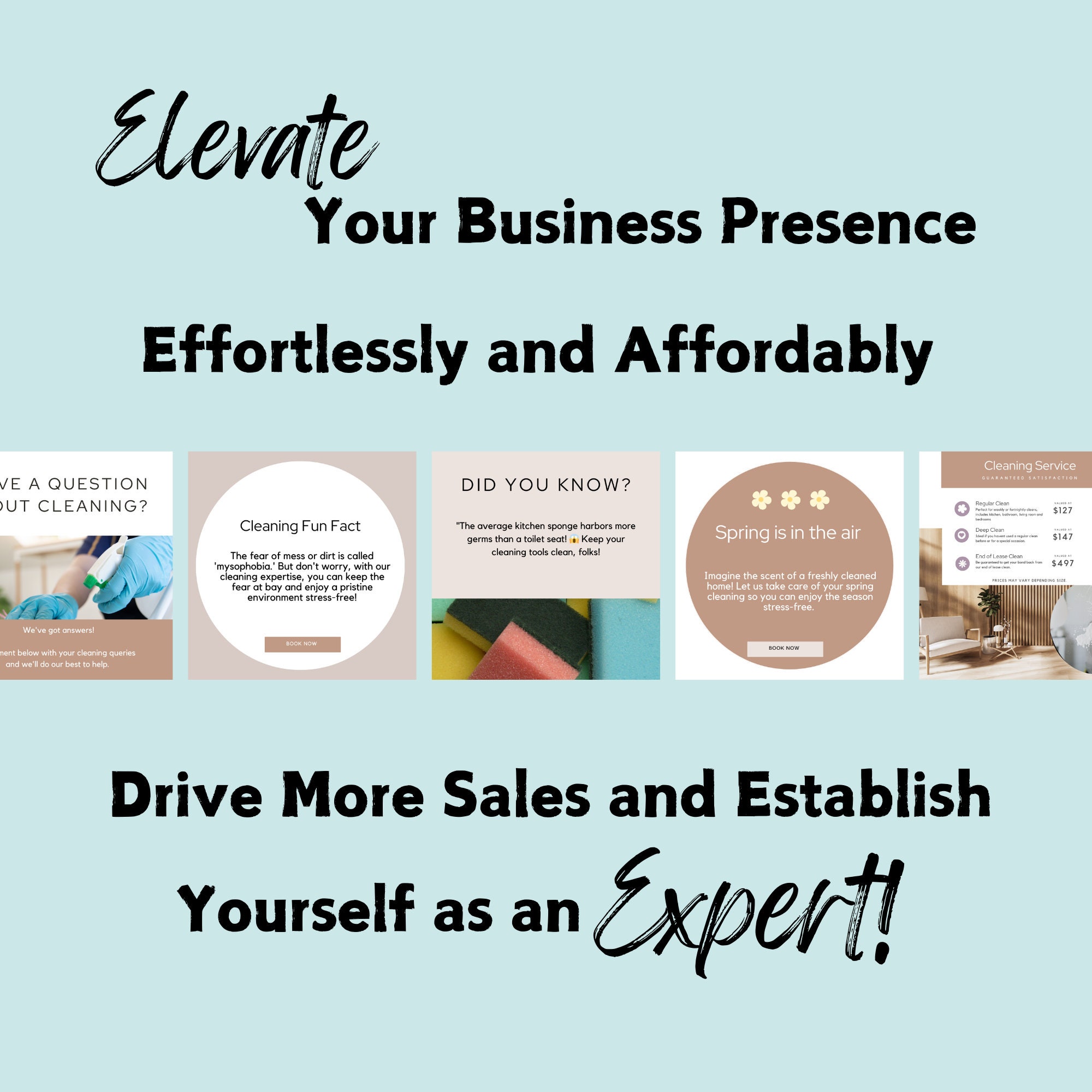 Residental Cleaning Social Media Posts, Small Business Templates, Home ...