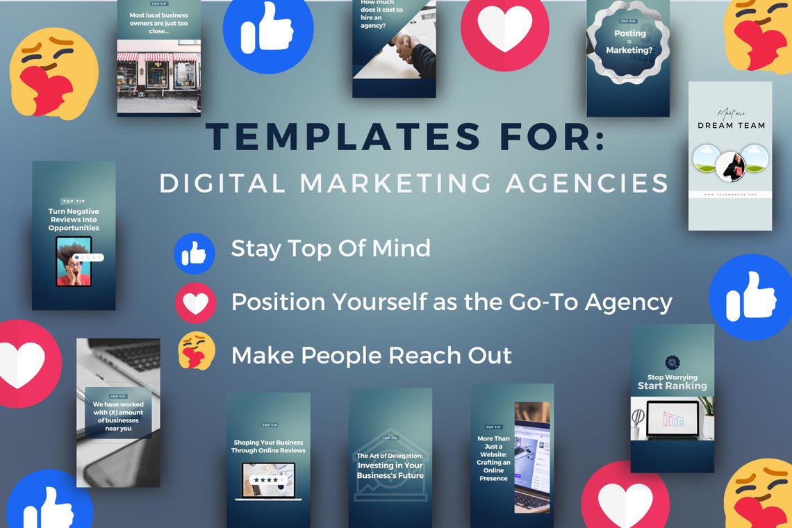 Marketing Agency Instagram Stories, Canva Marketing Templates, Digital ...