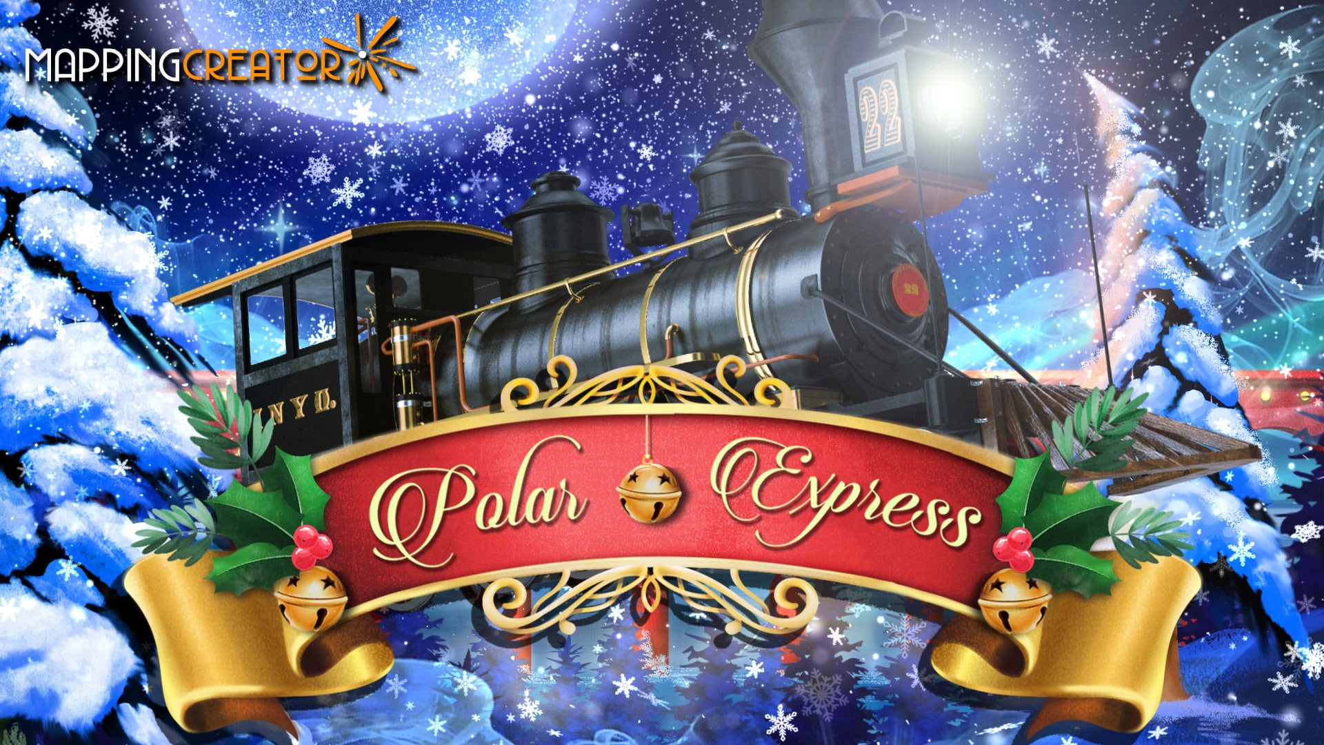 The Polar Express Premade Show for Christmas Mapping Projection ...
