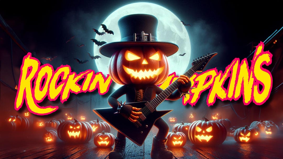 Halloween Digital Decoration Mapping Projection Rockin Pumpkins Show - Etsy