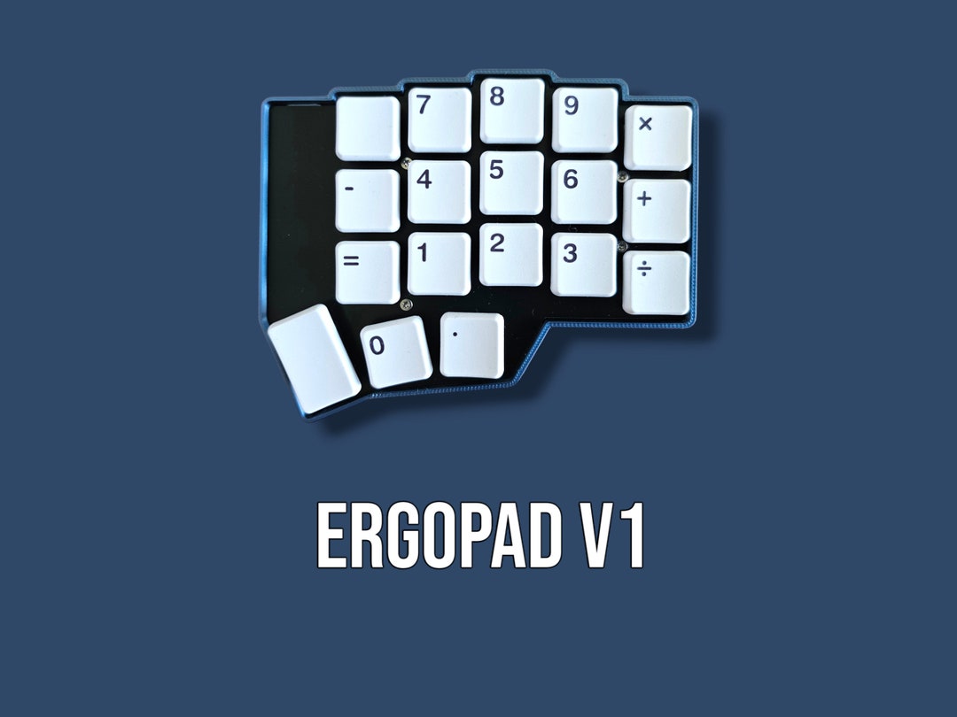Astroergo Ergopad Mx/choc V1 - Fully Assembled Ergonomic Numpad With RGB Backlights, Keycaps and ...